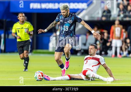 June 19 2026 TÃ¼rkiye defender Merih Demiral (3)kicks the ball forward ...