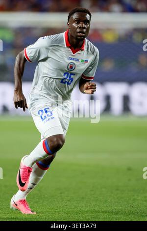 Dominique Simon of Haiti during the FIFA World Cup 2026 Group C match ...
