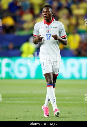Danley Jean Jacques of Haiti in action during the FIFA World Cup 2026 ...