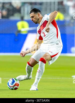 June 19 2026 TÃ¼rkiye forward Deniz GÃ¼l (9)tries to head the ball for ...