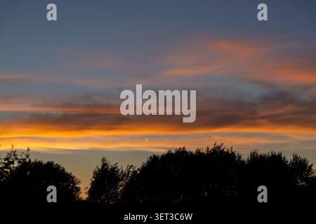 West Yorkshire, UK. 20th June, 2026. Sunset over the West Yorkshire ...