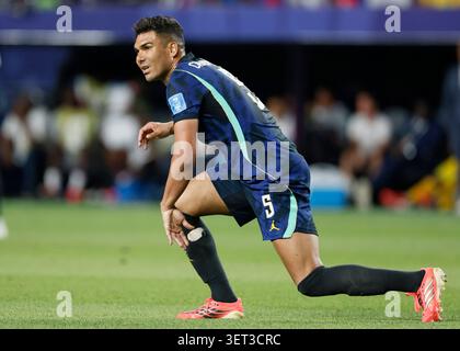 Casemiro of Brazil reacts during the FIFA World Cup 2026 Group C ...
