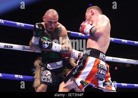 Ryan Garner (right) and Michael Magnesi after the vacant WBC Interim ...