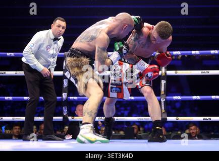 Ryan Garner (right) and Michael Magnesi after the vacant WBC Interim ...