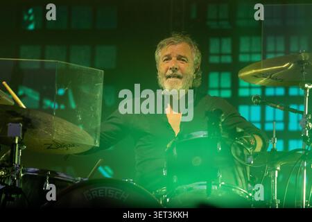 Thetford, UK, 20 June, 2026. The Amazons in concert. Pictured left to ...