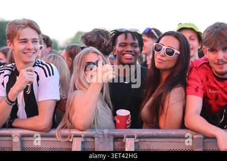 Manchester, UK, 20 June, 2026. DJ and producer Josh Baker on stage at ...