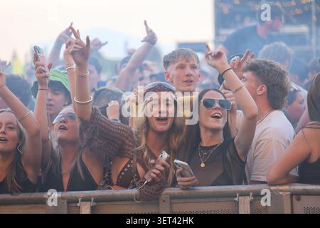 Manchester, UK, 20 June, 2026. DJ and producer Josh Baker on stage at ...