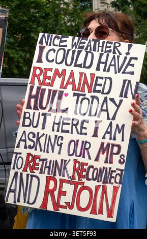 London UK, 20h June 2026. National Rejoin March on10th anniversary of ...