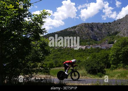 The race during Stage 8 of the Giro Next Gen 2026 Individual Time Trial ...