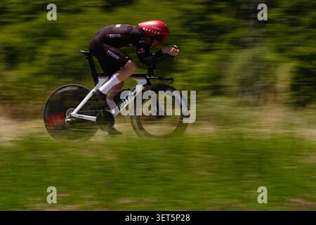 The race during Stage 8 of the Giro Next Gen 2026 Individual Time Trial ...