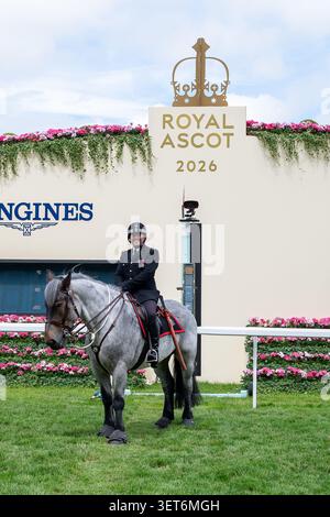 Ascot, Berkshire, UK. 20th June, 2026. Milliner Ilda de Vico (L) with ...