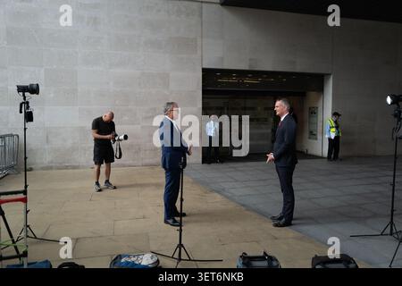(R),Business Secretary Peter Kyle, interviewed by Matt Frei after his ...