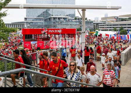 Fans outside at the Coca-Cola Fan Zone before the FIFA World Cup 2026 ...