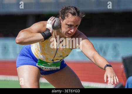 Jorinde van Klinken of the Netherlands during the Women's Shot Put ...