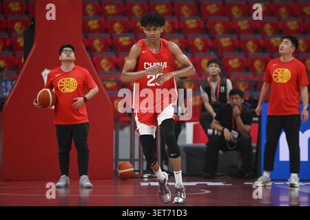 Hangzhou, China. 21 June, 2026. Pang Zhenglin #9 of China during the ...