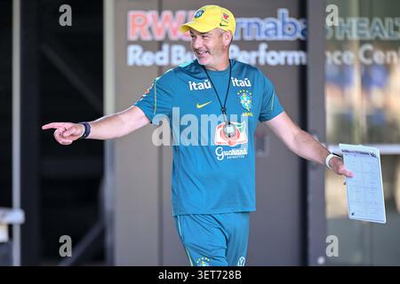 assistant coach Paul Clement (Brazil) Looks on during the Brazil ...