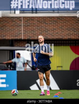 DALLAS - Marko Arnautovic of Austria during the 2026 World Cup at ...