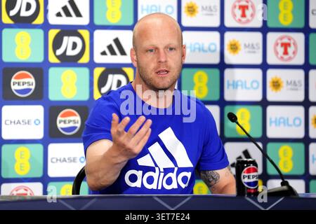Scotland assistant coach Steven Naismith during a press conference at ...