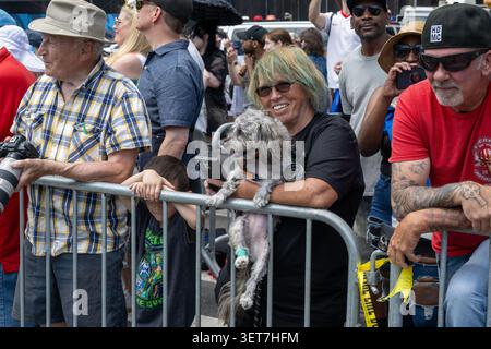 An onlooker reacts during the annual Mermaid Parade at Coney Island on ...