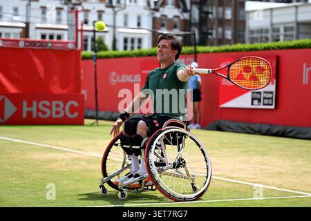 Alfie Hewett of Great Britain in action against Gordan Reid of Great ...