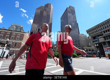 England fans in Boston. Ahead of England’s game against Ghana on ...