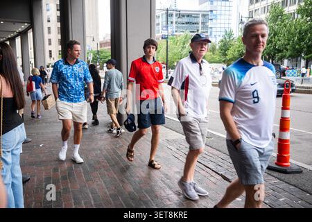 England fans in Boston. Ahead of England’s game against Ghana on ...