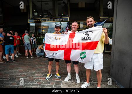 England fans in the Dubliner Pub in Boston. Ahead of England’s game ...