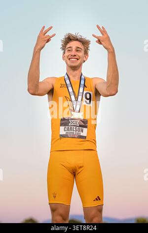 Dayton Carlson of Arizona State wins the men's 800m in 1:46.07 during ...