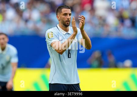 Rodrigo Bentancur (Uruguay) gestures during the FIFA World Cup 2026 ...