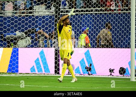 Cabo Verde goalkeeper Vozinha #1 keeps his eye on the ball during the ...