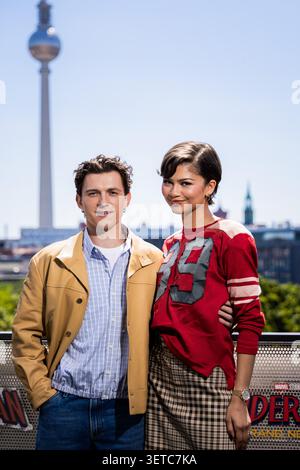 Tom Holland and Zendaya at the fan event for the movie 'Spider-Man ...