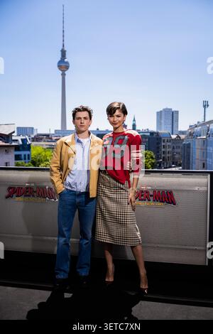 Tom Holland and Zendaya at the fan event for the movie 'Spider-Man ...