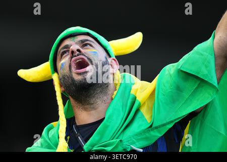June 19, 2026: A fan prior to a FIFA World Cup match between Brazil and ...