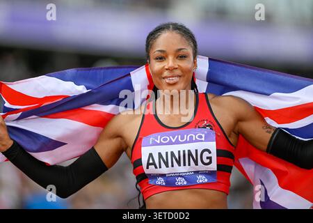 Amber Anning after winning the Womens 400m final at the UK Athletics ...