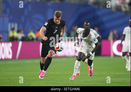 Alexander Soerloth (Norway) controls the ball during Norway and Senegal ...