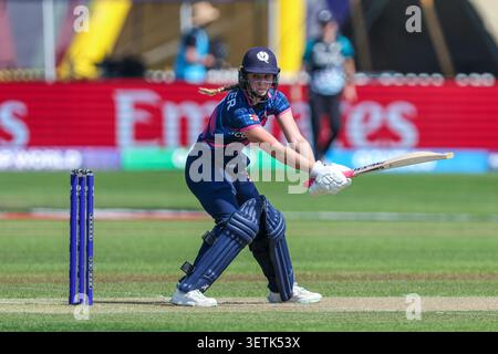 11, Darcey Carter of Scotland in action bowling during the ICC Women's ...