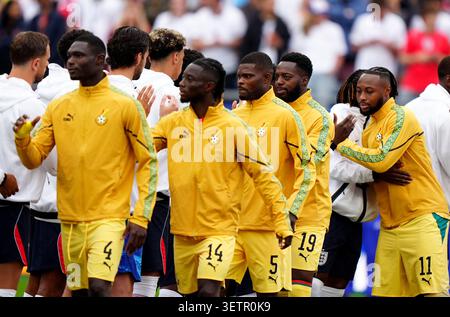 England and Ghana players ahead of the FIFA World Cup Group L match at ...