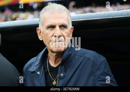 Ghana head coach Carlos Queiroz (right) after the FIFA World Cup Group ...