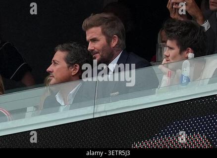 Sir David Beckham in the stands during the FIFA World Cup match at the ...