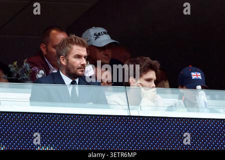 Sir David Beckham in the stand during the FIFA World Cup 2026 Group L ...