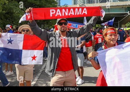 Toronto, Canada. 23 June, 2026. Panamanian 2026 FIFA World Cup fans ...