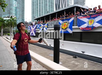 The Tartan Army on a boat cruise in Miami ahead of their FIFA World Cup ...