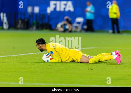 June 22 2026 Jordan goalkeeper Yazeed Abulaila (1)saves a goal during ...