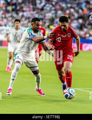 June 22 2026 Jordan forward Mohannad Abu Taha (20)forwards the ball ...