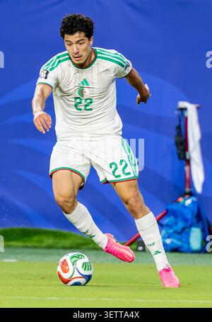 June 22 2026 Algeria midfielder Ibrahim Maza (22) and Jordan midfielder ...