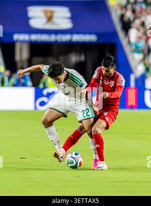 June 22 2026 Algeria midfielder Nabil Bentaleb (19)heads the ball ...