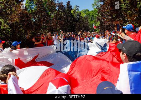 Toronto, Canada. 23 June, 2026. Panamanian 2026 FIFA World Cup fans ...