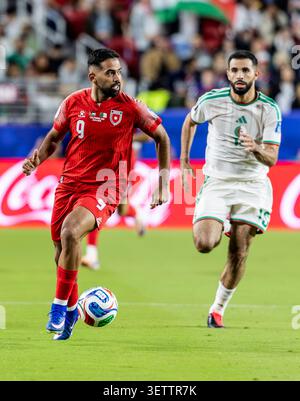 June 22 2026 Jordan forward Ali Azaizeh (24)controls the ball during ...