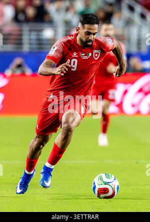 June 22 2026 Jordan forward Ali Azaizeh (24)controls the ball during ...