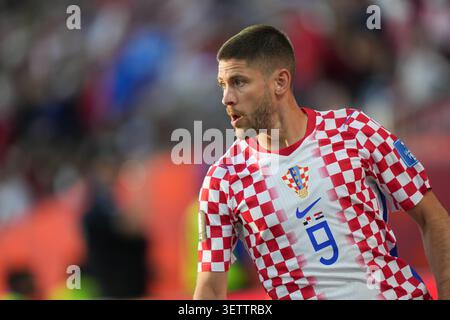 Andrej Kramaric #09 of Croatia looks on during the 2026 FIFA World Cup ...